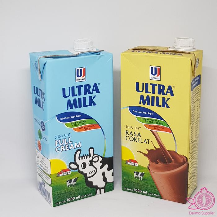 Jual Susu UHT Ultra Milk 1 liter Full Cream / Cokelat - Coklat - Kota Bandung - Toko Delima ...