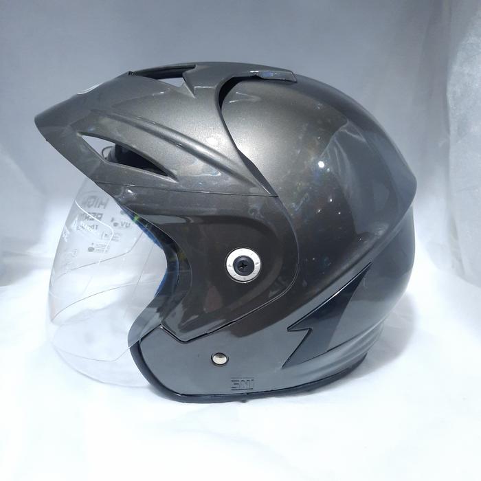Jual HELM MOTOR SNI DEWASA HALF FACE JP 5 JP5 POLOS GREY METALIK - Kab ...