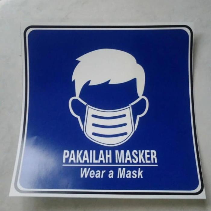 Jual stiker PAKAILAH MASKER 15X15.CM sign rambu k3 - Jakarta Utara ...