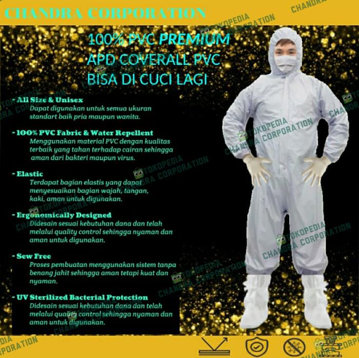 Jual Baju APD /Washable Reuse/Baju Hamzat/bisa dicuci/pvc/TAMPA JAHITAN ...