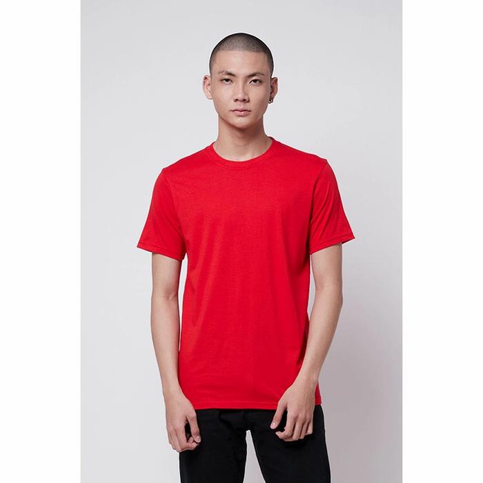 Jual KAOS POLOS UNISEX NO BRAND / KAOS POLOS O NECK - Merah, XL - Kab ...