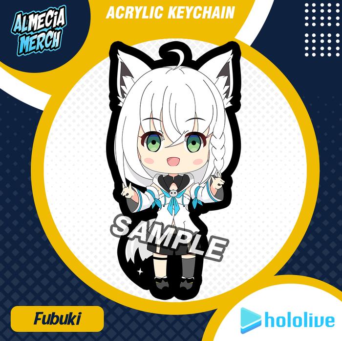 Jual Keychain Hololive JP Shirakami Fubuki / Gantungan Kunci Vtuber ...
