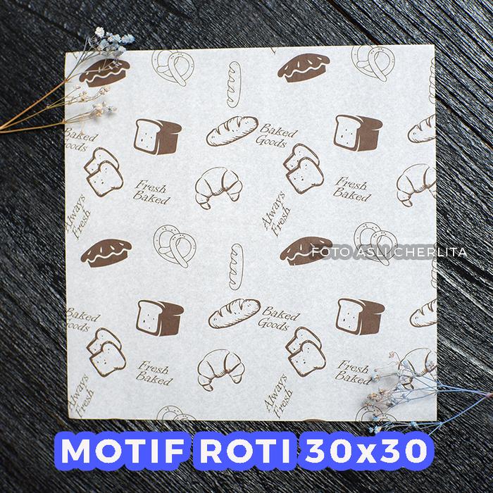 Jual Kertas Nasi Motif Food Wrapper Laminasi Foodgrade Premium - ROTI ...