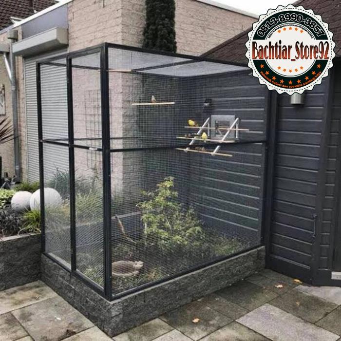 Jual kandang besi outdoor aviary taman hewan burung kucing kelinci ayam ...