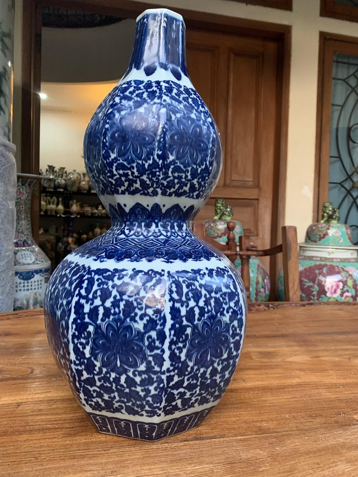 Jual Guci cina antik double gourd guci china asli mewah - Jakarta ...