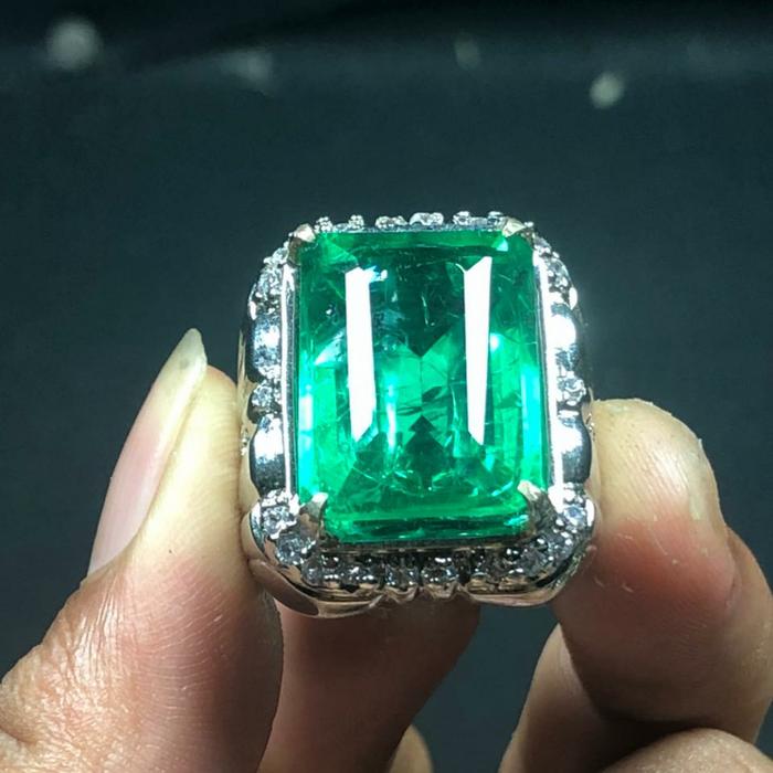 Jual Batu cincin natural emerald beryl colombia memo SGR - Jakarta ...