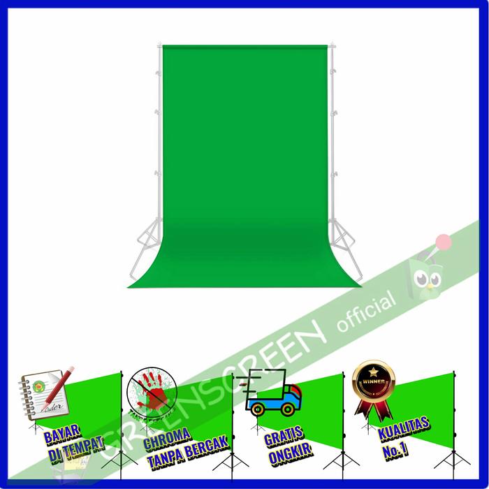 Jual Kain greenscreen lebar meteran background chroma key backdrop dan ...