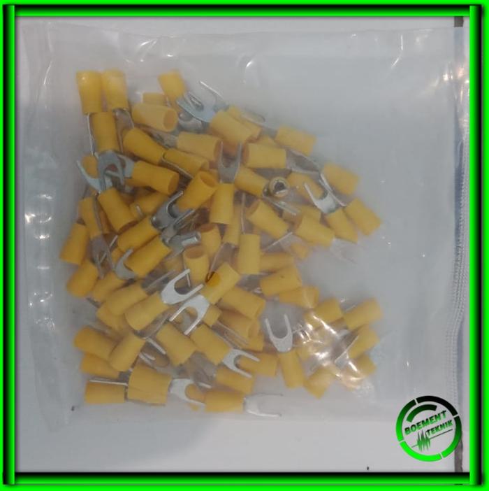 Jual Kabel Skun Y 2.5mm M4 Sekun Garpu ukuran cable 1,5-2,5 mm - Kuning ...