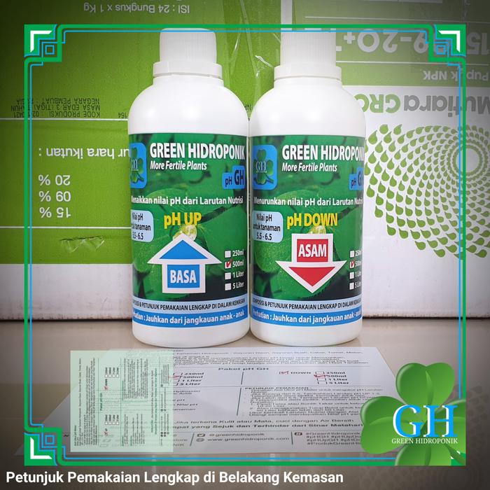 Jual Paket pH UP dan pH DOWN GH 500ml/500 ml, pH Larutan Nutrisi Hidroponik - Kab. Bekasi ...
