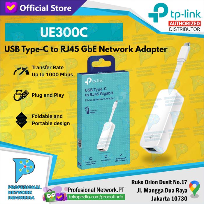 Jual TP-LINK UE300C USB Type-C to RJ45 Gigabit Ethernet Network Adapter ...
