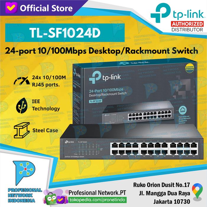 Jual TP-LINK TL-SF1024D 24-Port 10/100Mbps Rackmount Switch 24 Port ...