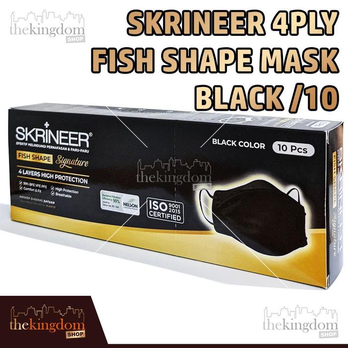Jual Skrineer Fish Shape Mask 4ply /10 /20 Earloop Masker 4Lapis KF94 ...