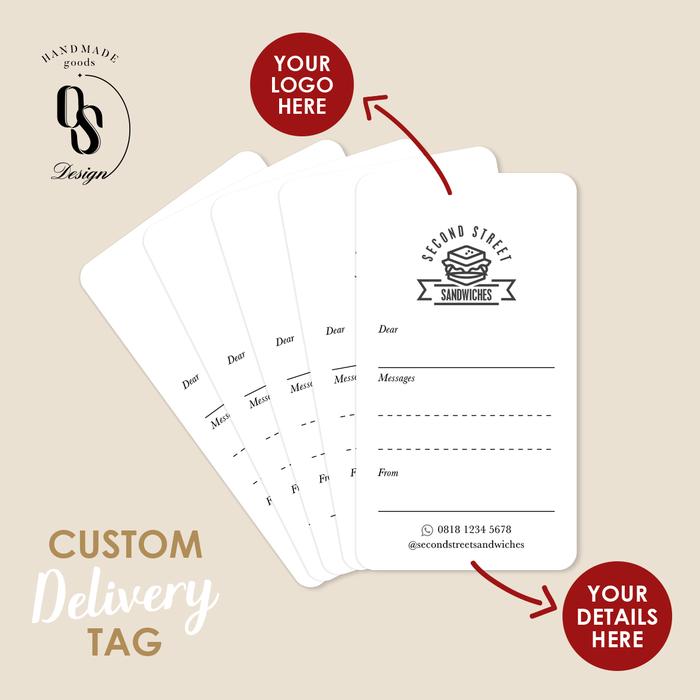 Jual Custom hang tag promo makanan minuman kartu ucapan delivery food ...