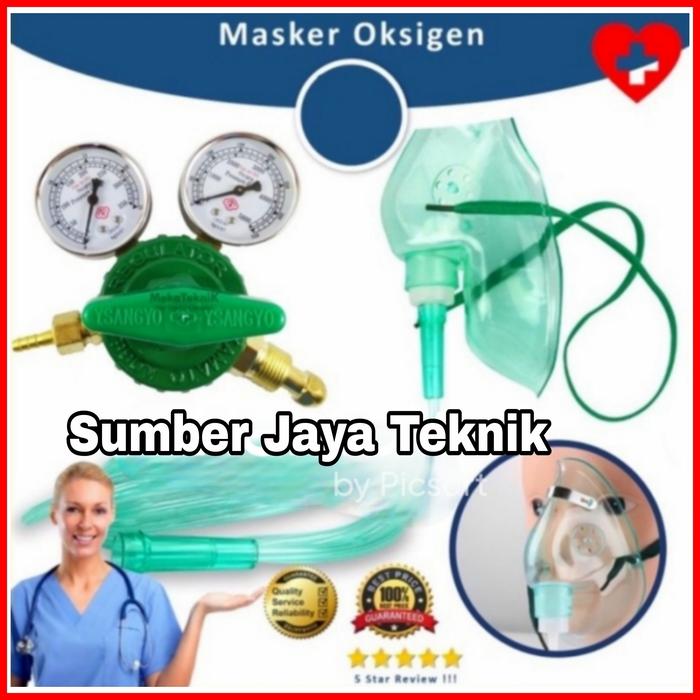 Jual Tabung Regulator Oksigen Medis Botol Oxygen Masker Oksigen O2 ...