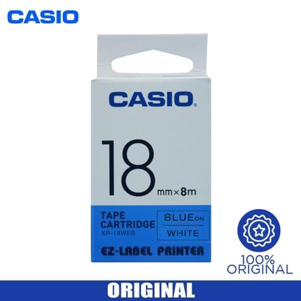 Jual PITA LABEL CASIO XR 18 18mm - WEB BLUE WHITE - Jakarta Barat ...