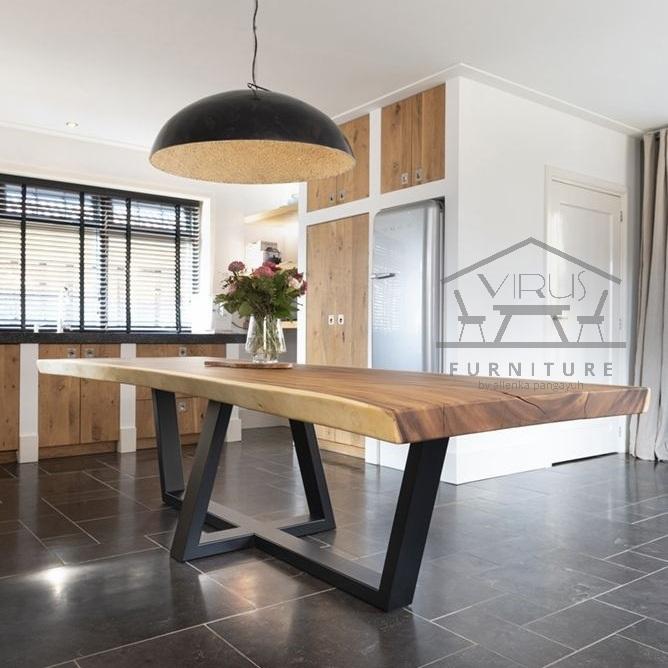 Jual dining table top table meja kantor meja metting trembesi suar wood ...