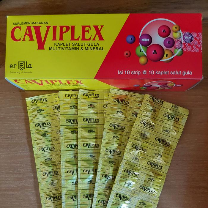 Jual Multivitamin dan Mineral Caviplex 1 lembar isi 10 kaplet Murah ...