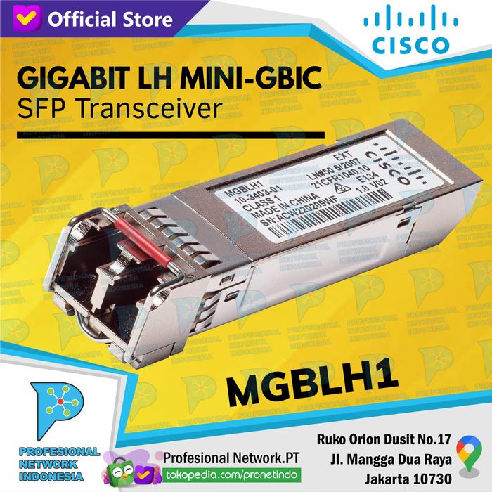 Promo Cisco MGBLH1 Gigabit Ethernet LH Mini GBIC SFP Transceiver ...