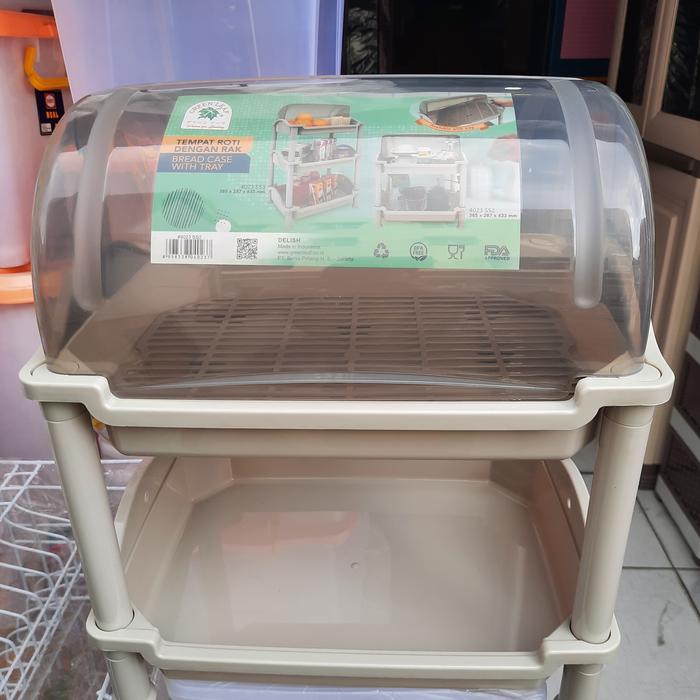 Jual Green Leaf - Bread Case With Rack / Rak Roti Susun 2 Susun 3 ...