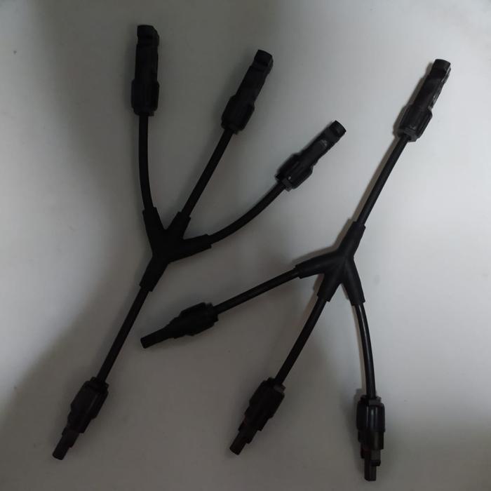Jual MC4 Cable Assembly 3 to 1 3 Input 1 Output X Type Branch Kabel ...