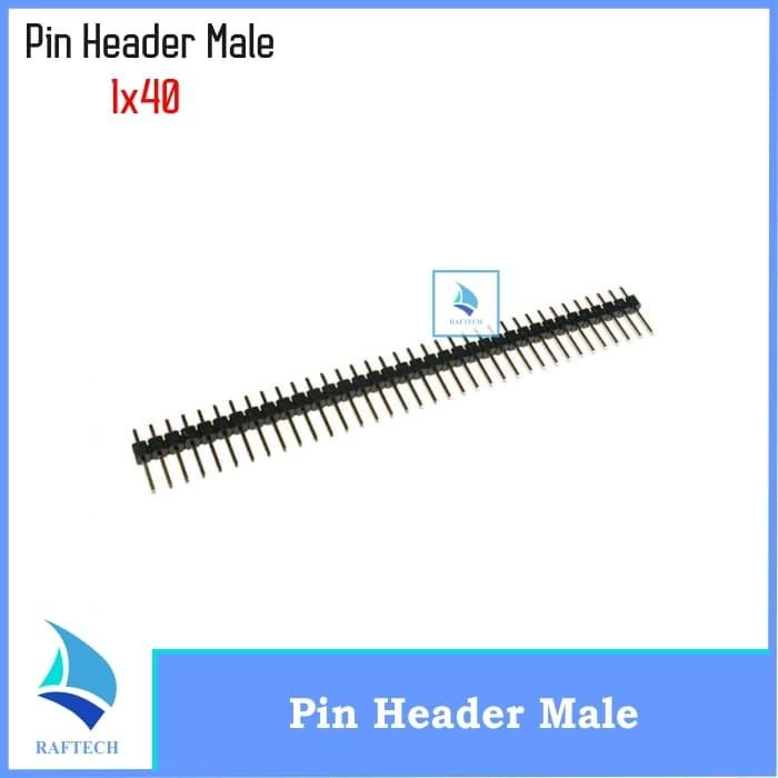 Jual PIN HEADER MALE STRIP SINGLE ROW 1X40 2.54MM BLACK HITAM - Kota ...