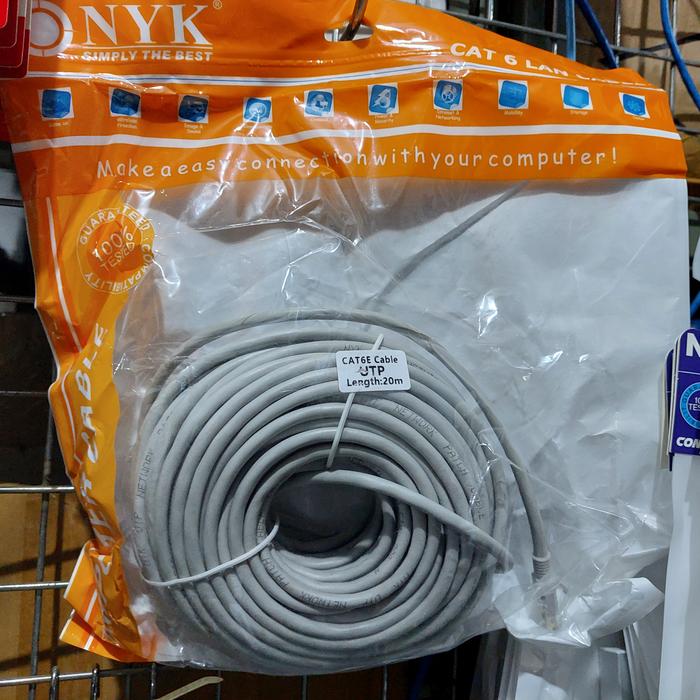 Jual Kabel LAN UTP 20M RJ45 Cat 5e Cable 20 Meter terpasang konektor ...