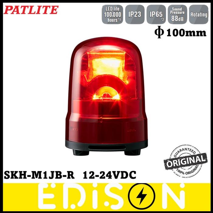 Jual PATLITE SKH-M1JB-R 100mm 12-24VDC RED LED Rotary Lamp Beacon w ...