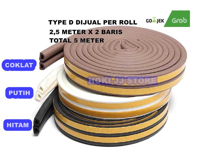 Jual Door Seal List Peredam Kedap Suara Karet Pintu Jendela PER ROLL ...