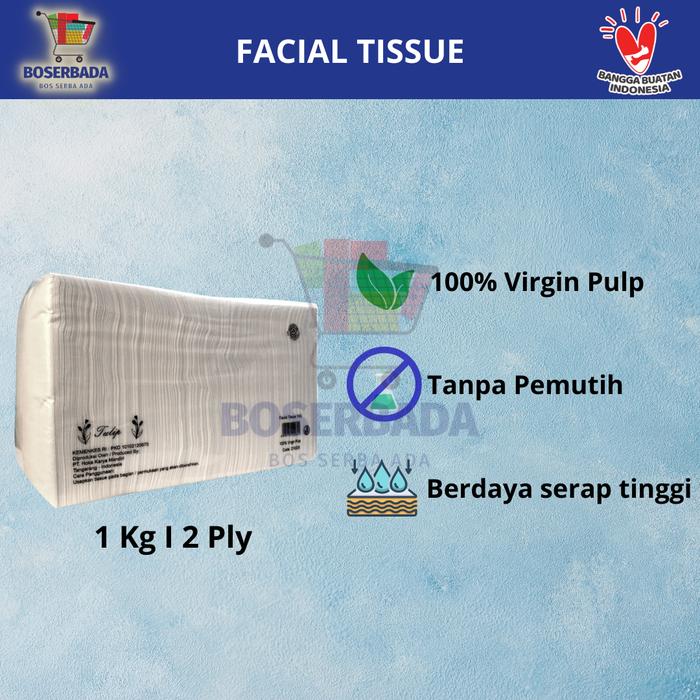 Jual Tulip - Facial Tissue Wajah 1000 Gr / 1 Kg (2 Ply) I Tisu Wajah Di ...