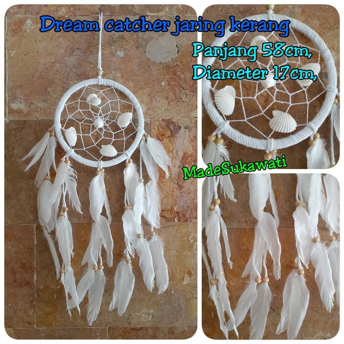 Jual Dream catcher jaring kerang lingkar rotan diameter 12cm hiasan ...