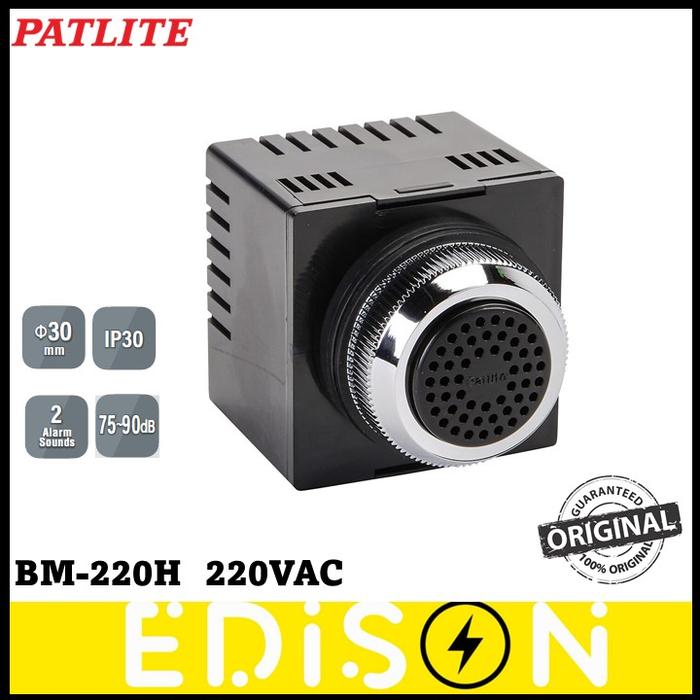 Jual PATLITE BM-220H 30mm 220VAC High Volume Signal Horn for Control ...