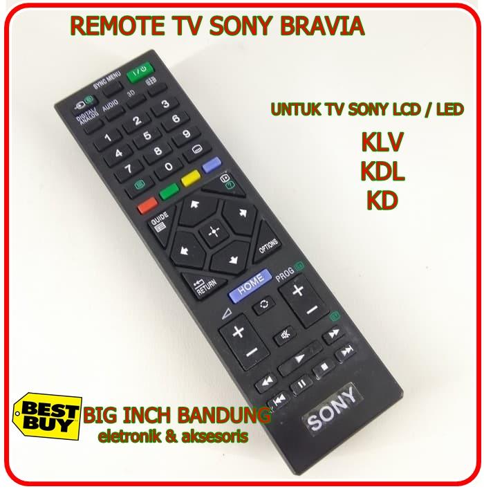 Jual REMOTE TV SONY BRAVIA LCD LED SMART TV ORIGINAL PABRIK - GRADE ORI ...
