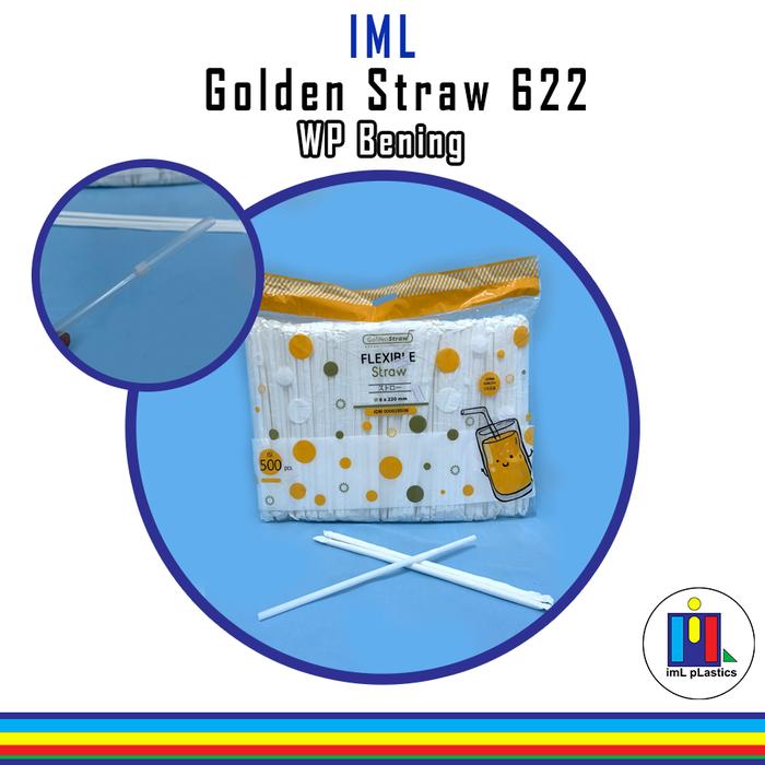 Jual Sedotan Bening Golden Straw 622 Bungkus Kertas Higienis - 500pcs ...