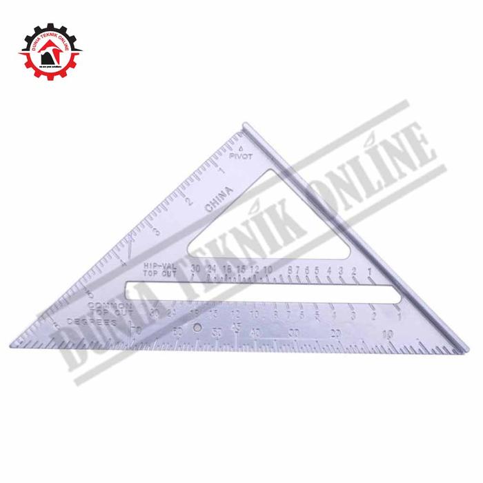 Jual Penggaris Siku Segitiga / Mistar Triangle Ruler Aluminium Murah ...
