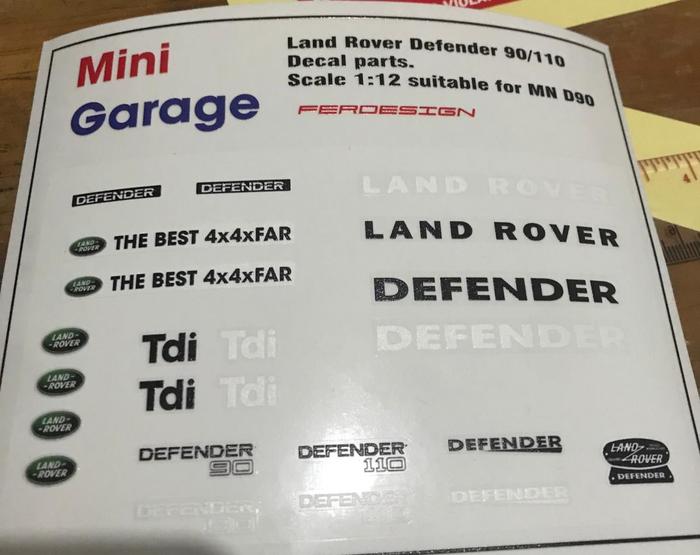 Jual Sticker RC Detailing Land Rover Defender 90 MN D90 skala 1:12 ...