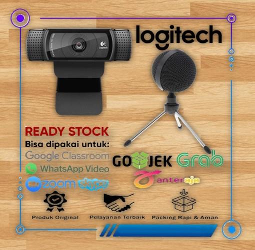Jual PAKET ONLINE WEBCAM LOGITECH C920 WITH MIC CONDENSER BALL SHAPE ...