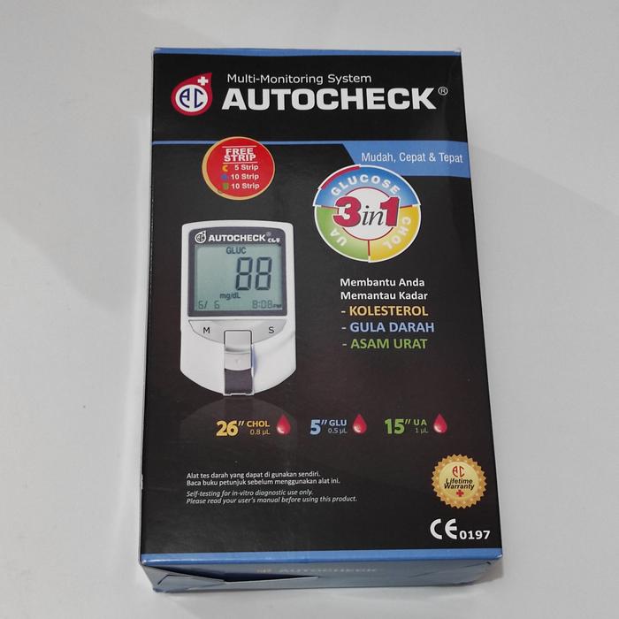 Jual Autocheck Alat Cek Gula Darah, Kolestrol dan Asam Urat 3in1 - Kota ...