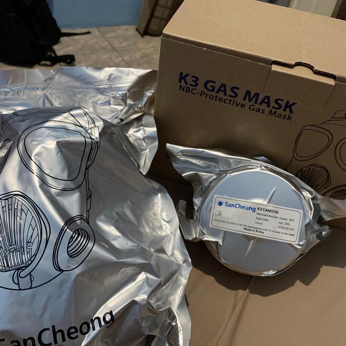 Jual K3 Gas Mask Sancheong Full Face Safety + Filter Canister Paling ...