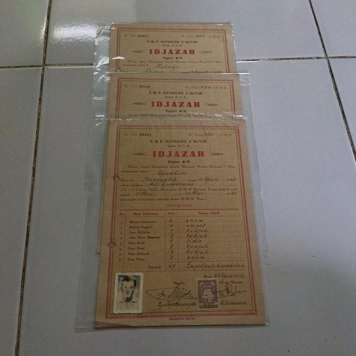 Jual Dokumen Vintage - Izasah Smp Katholik Tahun 60'an Di Seller Noelle ...