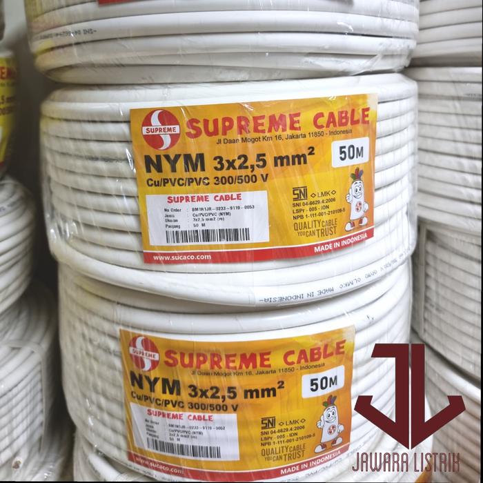Jual SUPREME KABEL NYM 3X2,5 MM ROLLAN 50M 50 METER KAWAT - Jakarta Timur - JAWARA.LISTRIK ...