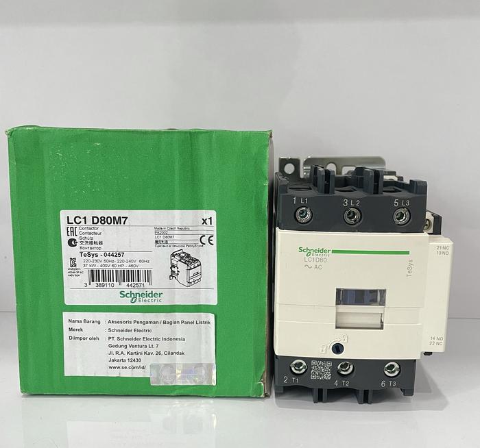 Jual SCHNEIDER KONTAKTOR CONTACTOR LC1D80M7 LC1 D80M7 220V 3POLE ...