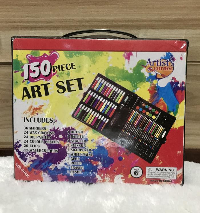 Jual 150 piece art set peralatan gambar&mewarna anak/kid's drawing ...