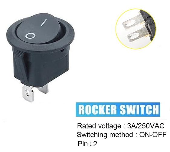 Jual Saklar Bulat Merah 2 Kaki Round Rocker Switch MINI Saklar Round ...