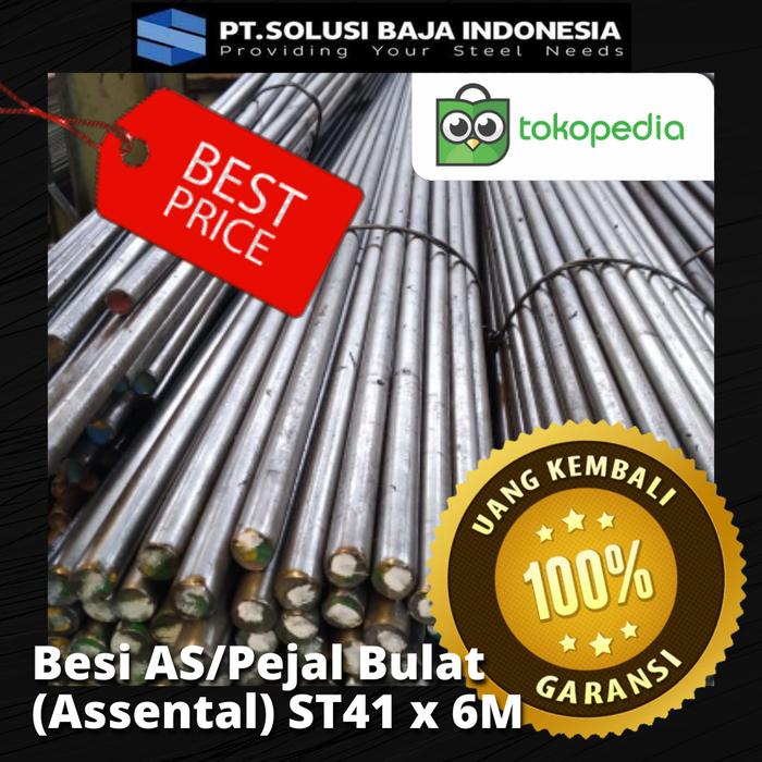 Jual Besi assental / as / pejal st41 25mm x 6M putih - Kab. Tangerang - Solusi Baja ID | Tokopedia