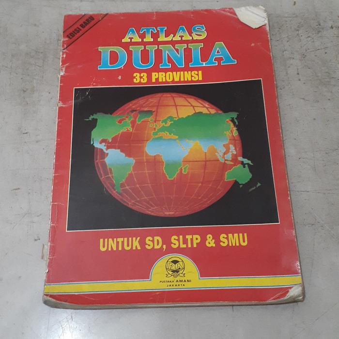 Jual Buku Atlas Peta Dunia Ukuran Besar 33 Provinsi untuk SD SMP SMU ...
