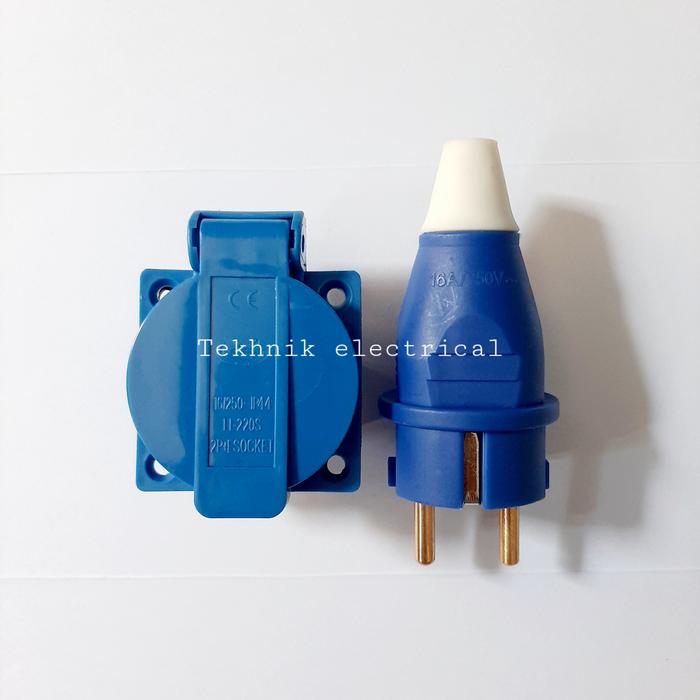 Jual Steker Stop Kontak Soket AC Terminal 2P 2 Pole Industrial Plug 1 ...