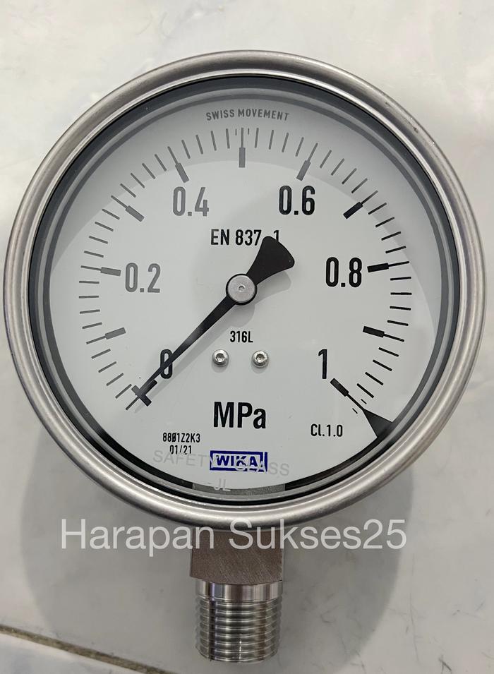 Jual Wika Pressure Gauge 232.50 4 inch 0-1MPA - Jakarta Utara - Harapan Sukses25 | Tokopedia