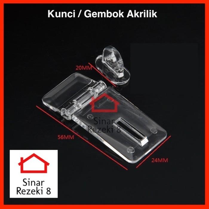Jual Gembok Akrilik Overpal Transparan Overval Kunci Grendel Hinge Lock ...
