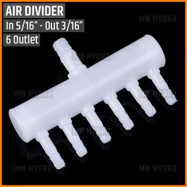 Jual Air Flow Divider / Manifold Pembagi Udara, 6 Outlet, 5/16" ke 3/16 ...