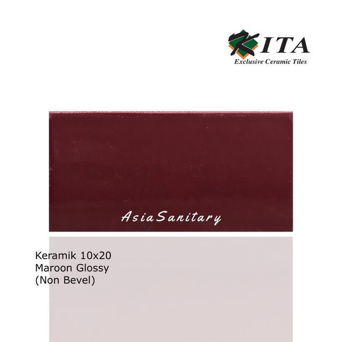 Jual Keramik Subway Non Bevel 10x20 KW1 Merah Maroon Glossy - Jakarta ...